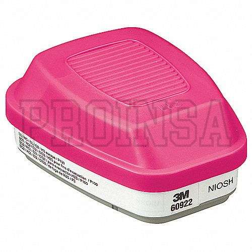 Cartucho/Filtro para Gases Ácidos y Partículas 3M™ 60922 , P100, Protección Respiratoria PAR ...